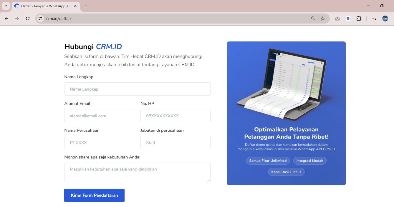 Cara Daftar dan Login